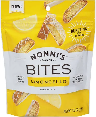 Nonnis Bites Biscotti Lemoncello 4.8 oz (Pack of 6) - Walmart.com