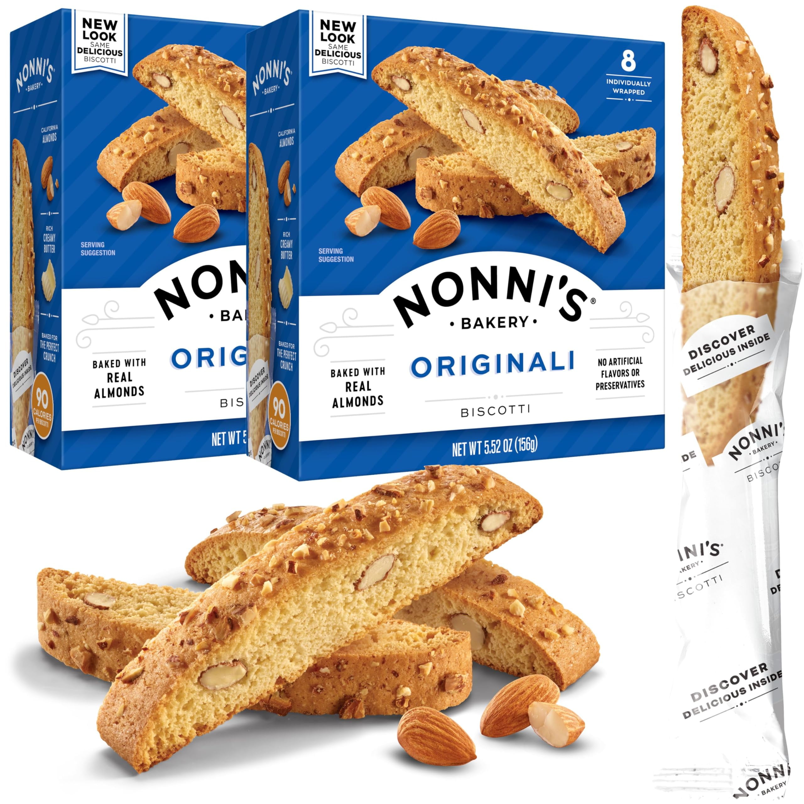 Nonnis Originali Almond Biscotti Italian Cookies - 2 Boxes Biscotti ...