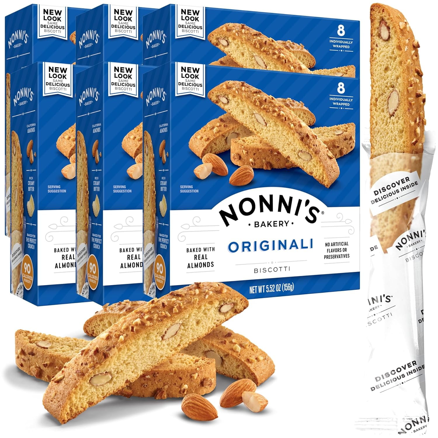 Nonnis Originali Almond Biscotti Italian Cookies - 6 Boxes Biscotti ...