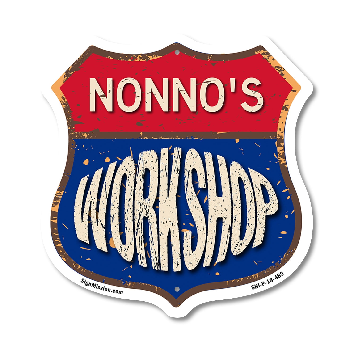 Nonno's Workshop 18 inch X 18 inch Shield Shaped Commercial Grade ...