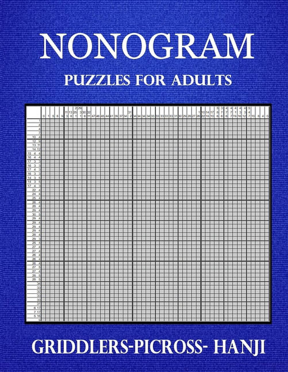 Nonogram puzzles for adults, Griddlers- Picross- Hanji : 20 Nonograms with solution - Size 8 ...