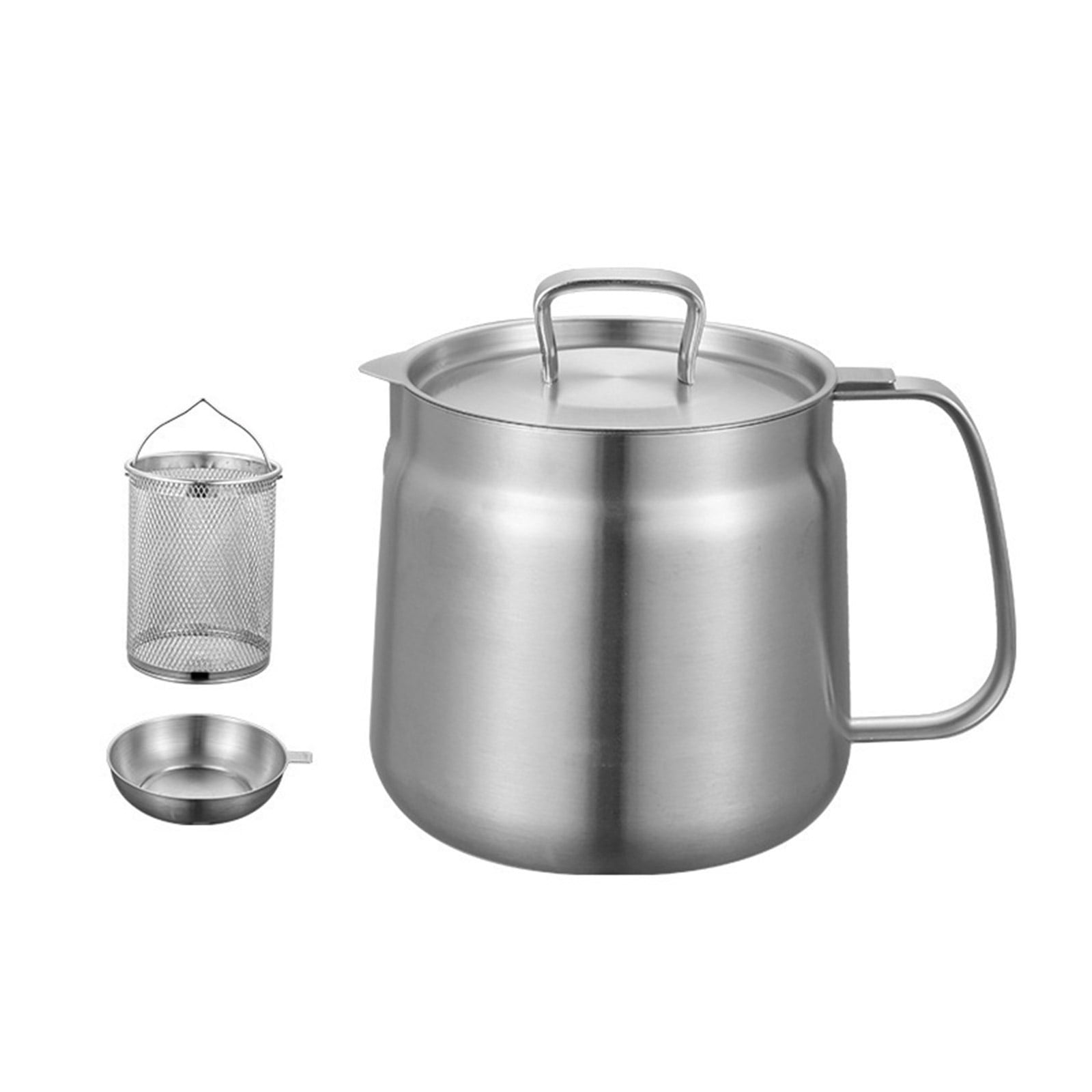 Nonrust Steel Cooking Oil Strainer With Removable Filter Basket Large 1 ...