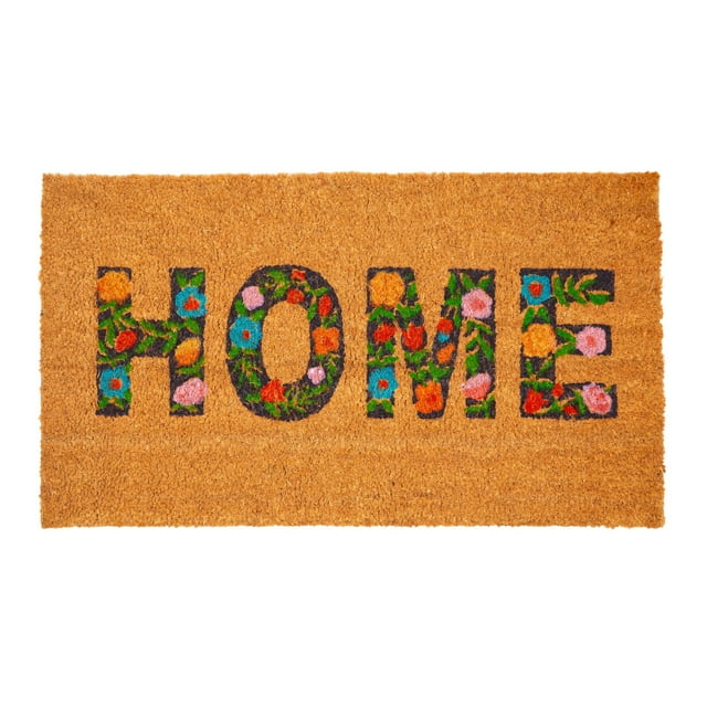 Nonslip Coco Coir Front Door Welcome Mat, Home Outdoor Rug (17 x 30 In ...
