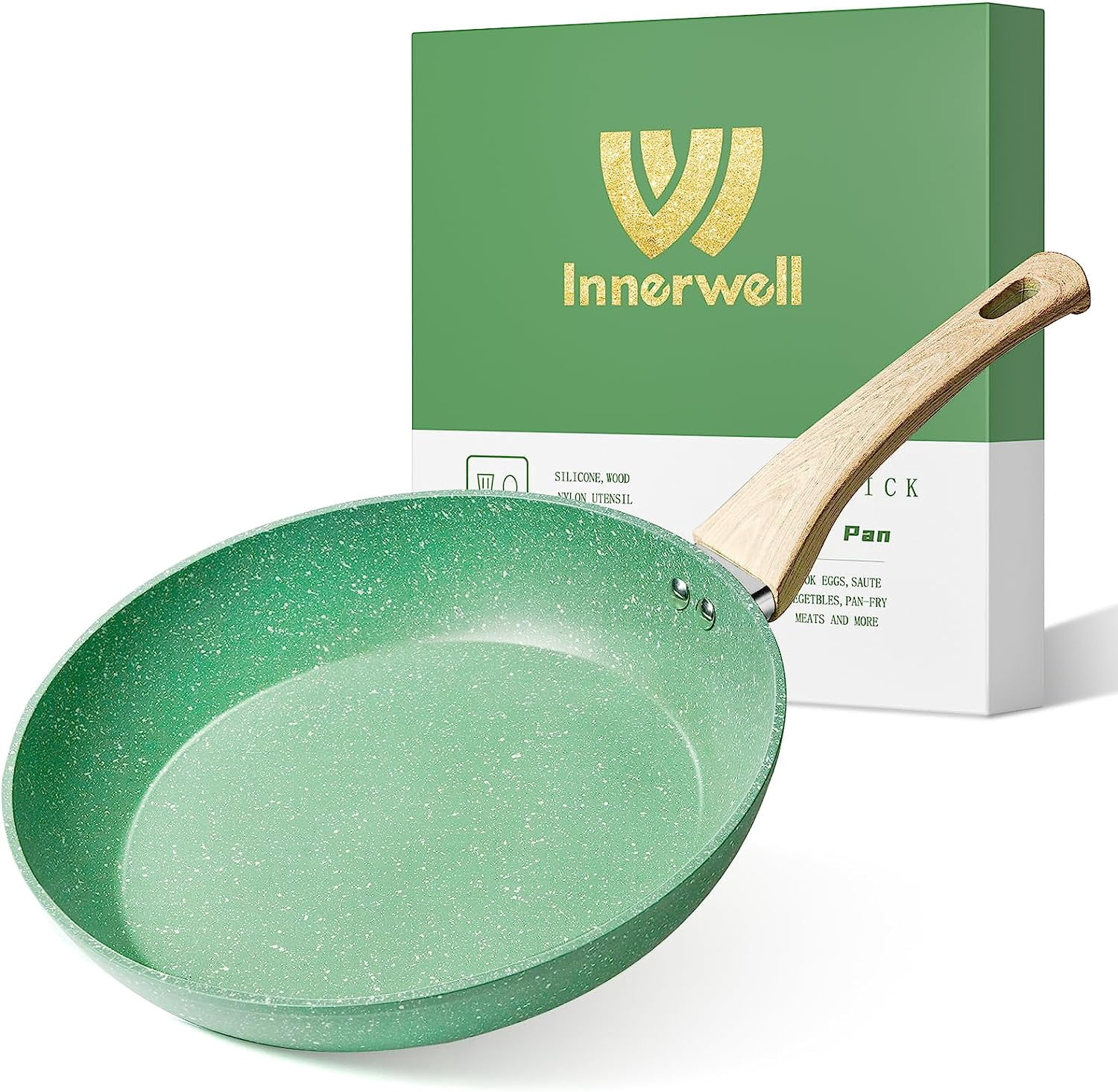 Nonstick 11 Inch Skillet, Aluminum, Ergonomic Handle, Non-Toxic, Safe ...