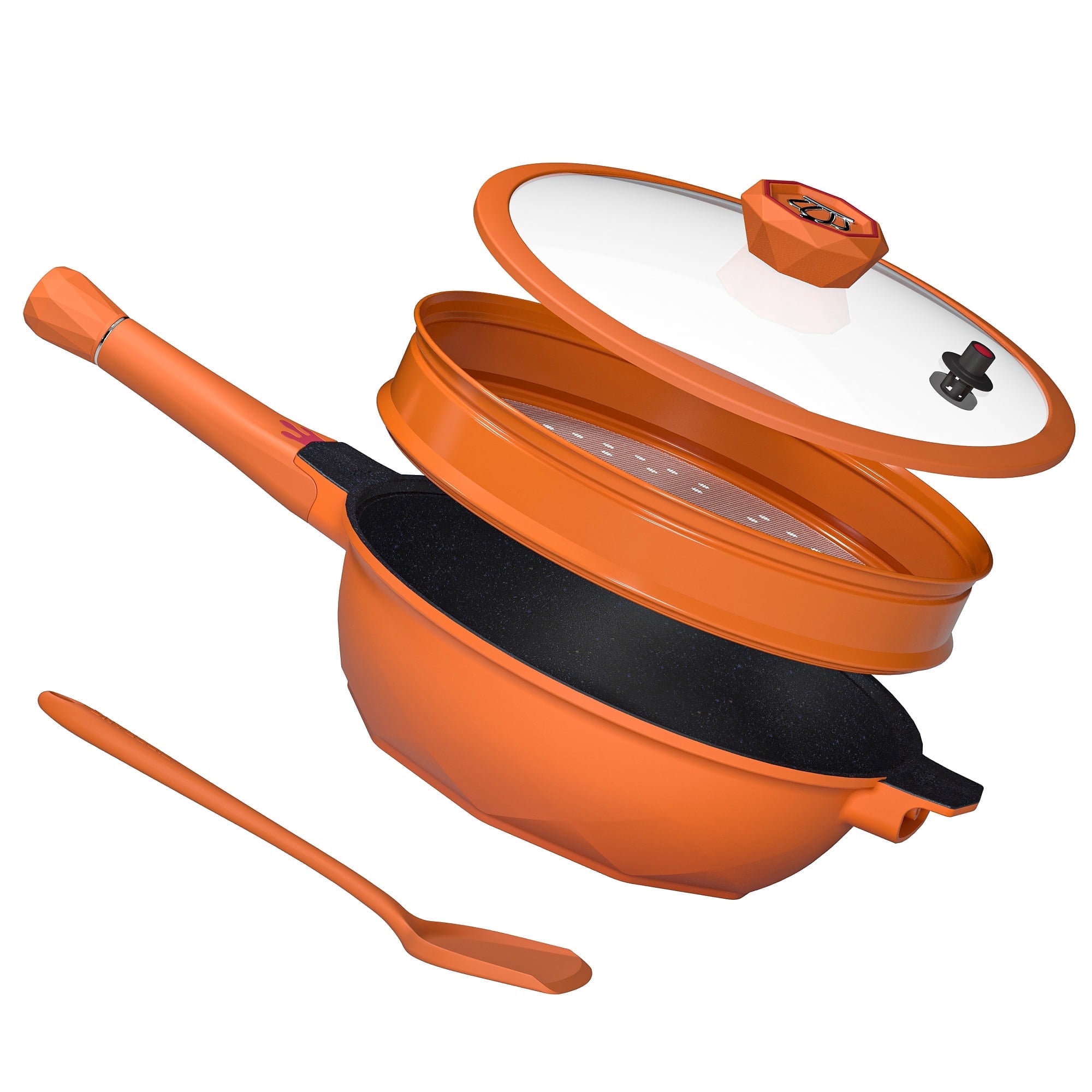 Nonstick 11-inch Wok Pan with Lid - Deep Frying Pan for Versatile ...