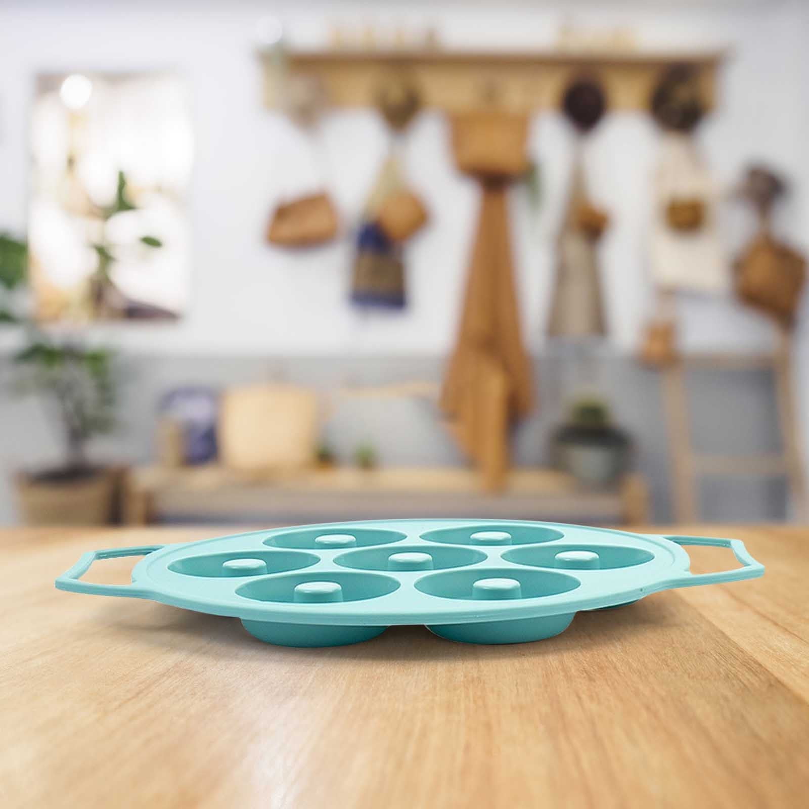 Nonstick 7-Cavity Donut Baking Tray | Double Ear Handles | Food Grade ...