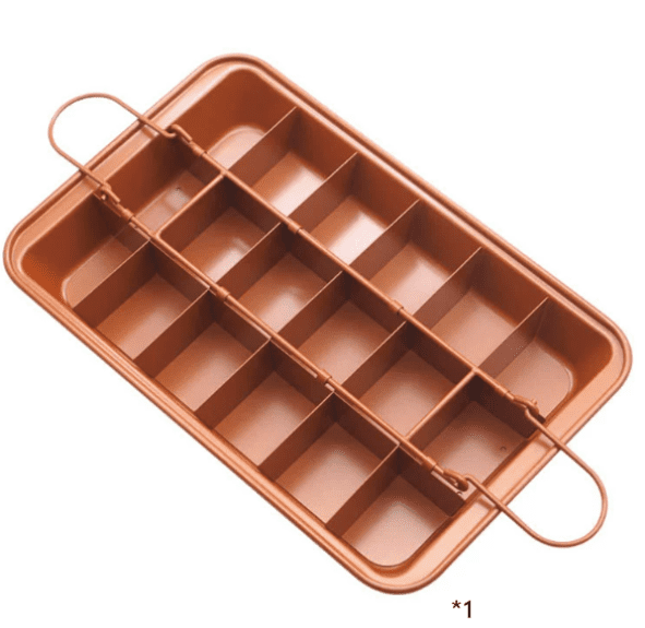Nonstick Brownie Pan with Removable 18-Grid Divider, Carbon Steel ...