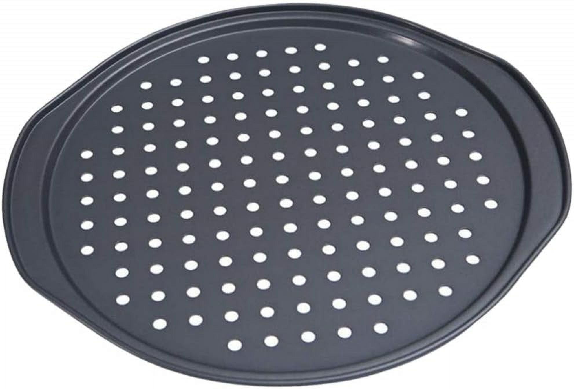 Nonstick Coating Pizza Steel Pan, 14 Inch Perforated Carbon Steel ...