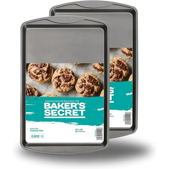 Nonstick Cookie Sheets 15in baking area, Baking Trays for Oven Premium ...
