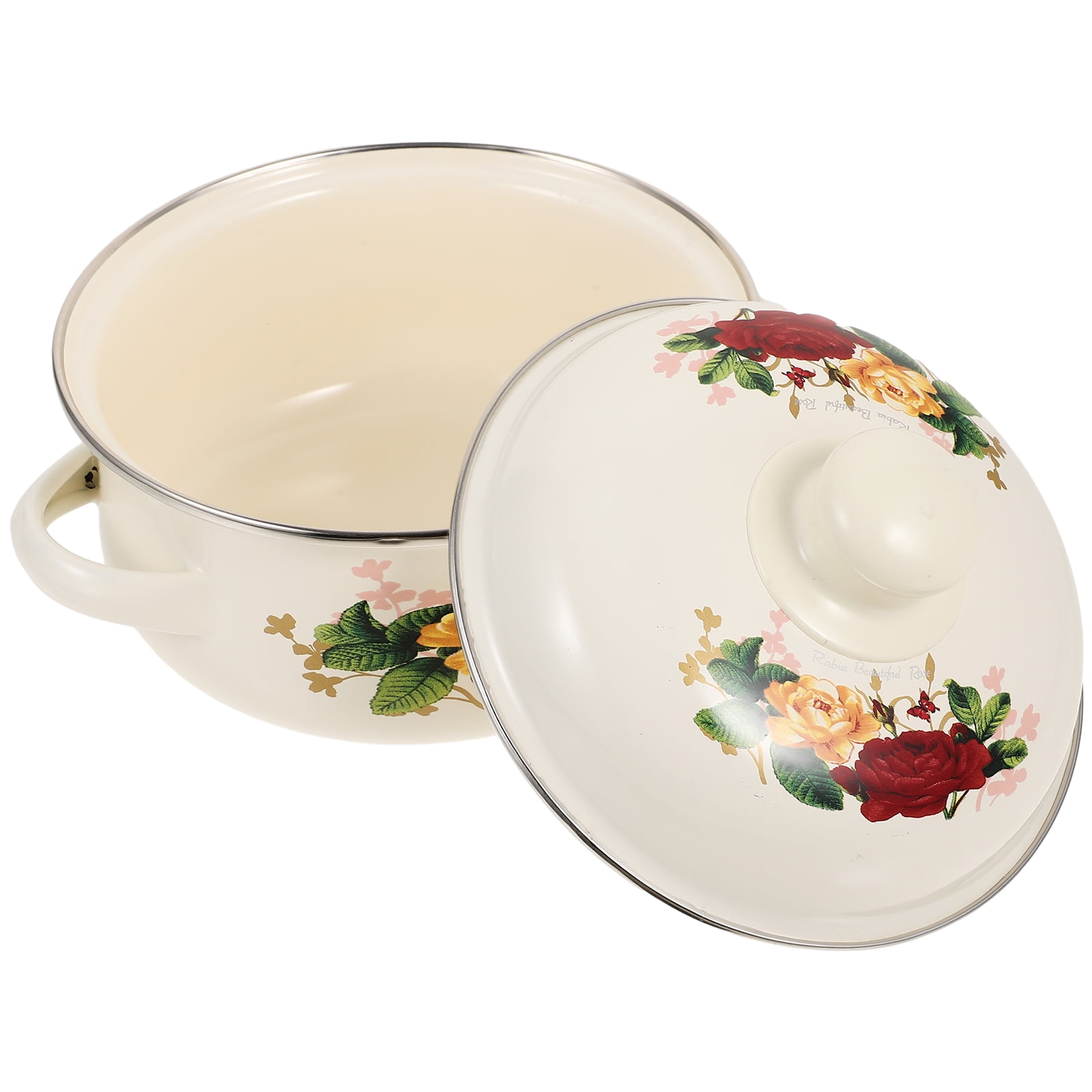 Nonstick Cooking Pot Double Ear Enamel Soup Pans Onion House Warming ...