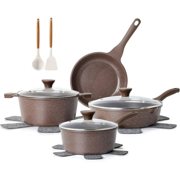 Nonstick Cookware Set 13-, Pots and Pans Set Kitchen Cooking Set with ...