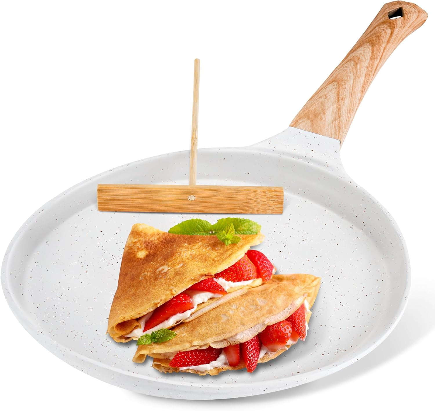 Nonstick Crepe Pan 9.5 Inch,Cermaic Crepe Pan,Dosa Tawa Pan,Ceramic ...