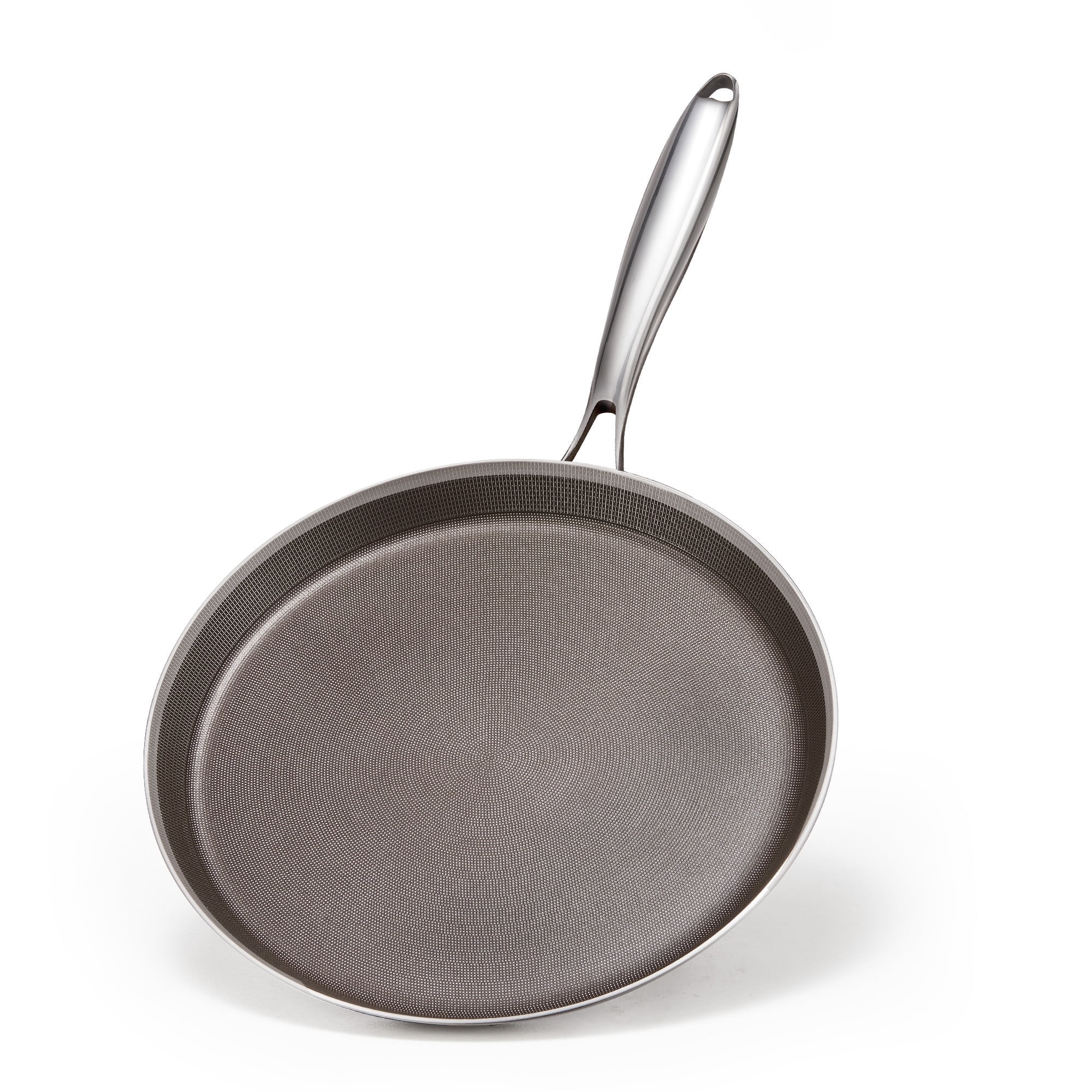 Nonstick Crepe Pan 11" Titanium Ceramic Coating Flat Skillet, Stainless ...