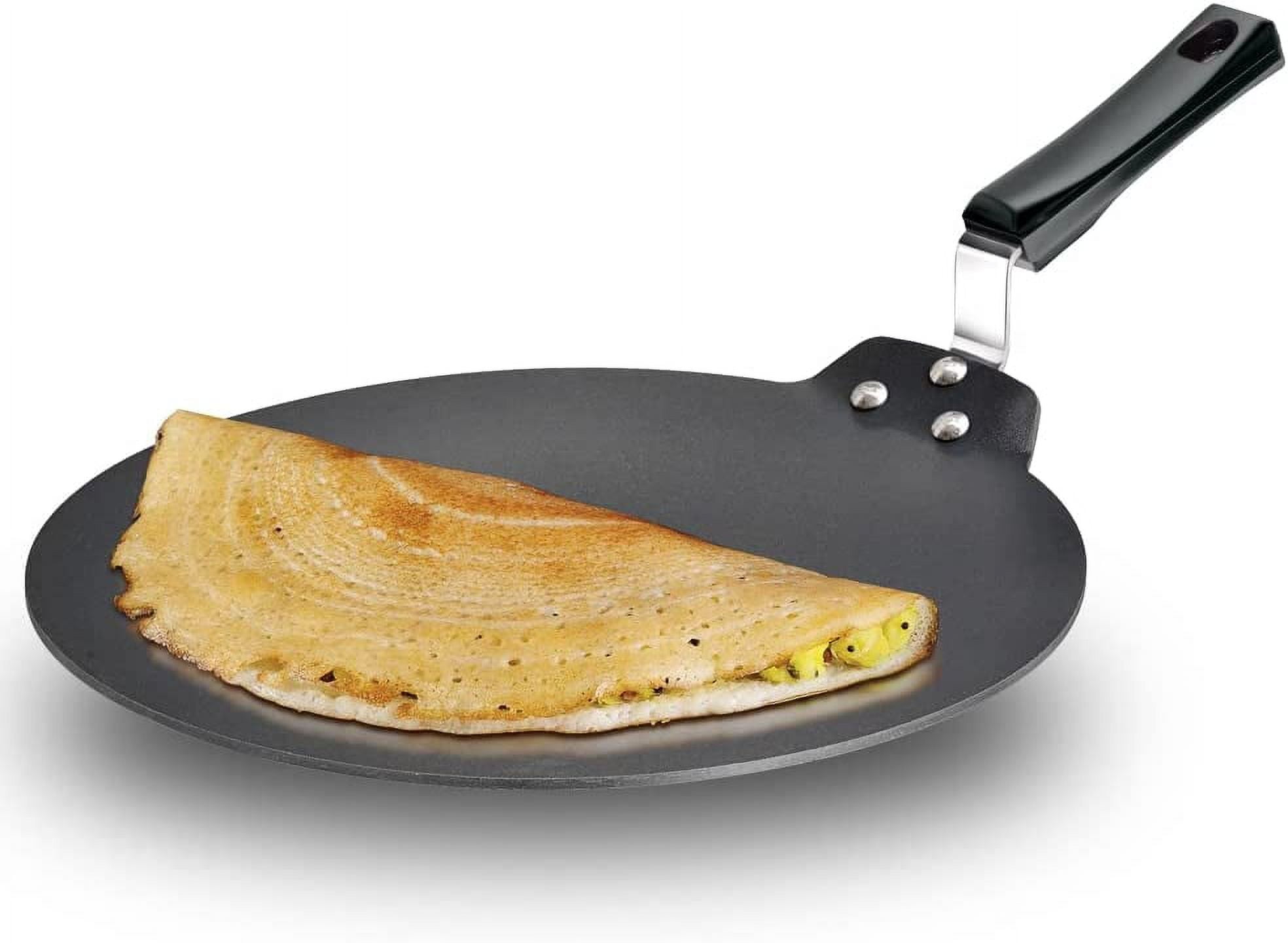 Nonstick Dosa Tava, Diameter 33 cm (13 inch), Thickness 4.88 mm (Black ...