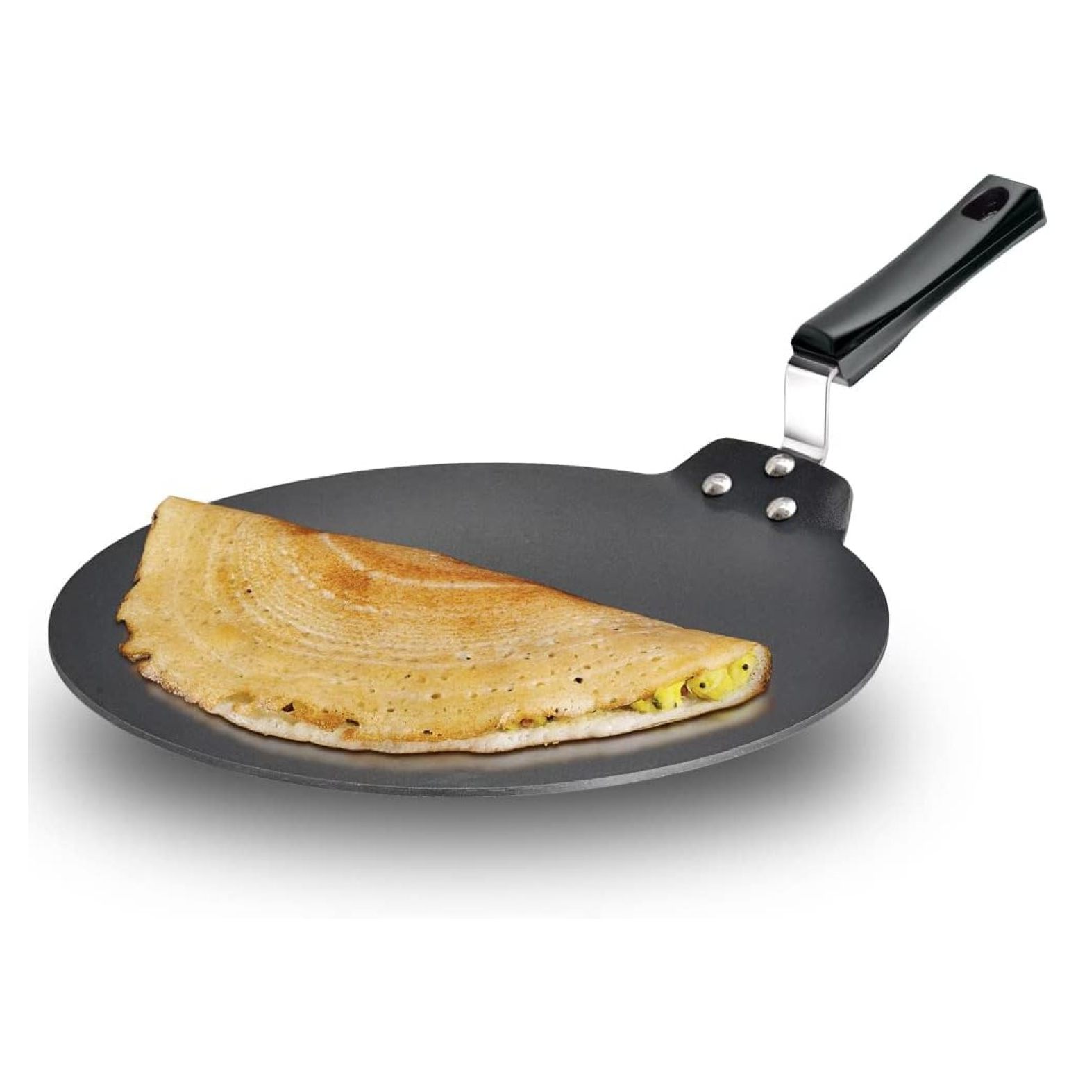Nonstick Dosa Tava, Diameter 33 cm (13 inch), Thickness 4.88 mm (Black ...