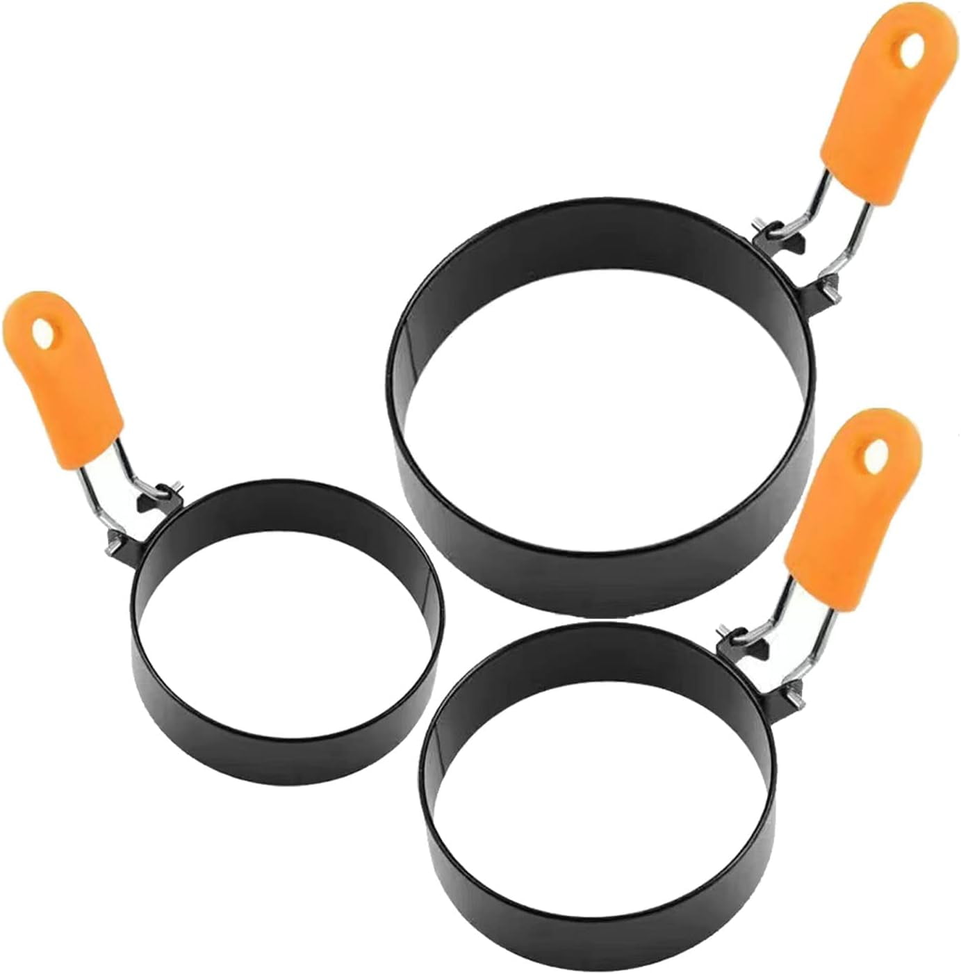 Nonstick Egg Rings Set Egg Cooking Rings Mini Pancake Mold 3 PCS Ring ...