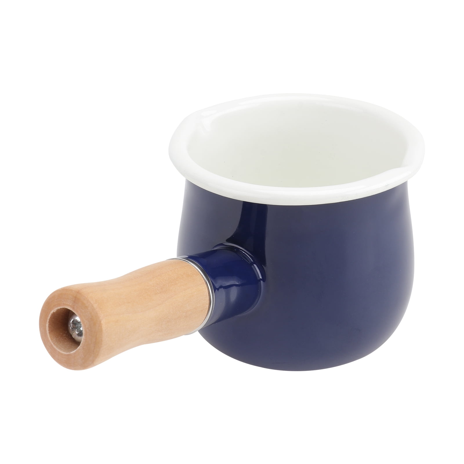 Nonstick Enamel Milk Pan Butter Coffee Warmer Small Milk Pot Kitchen ...