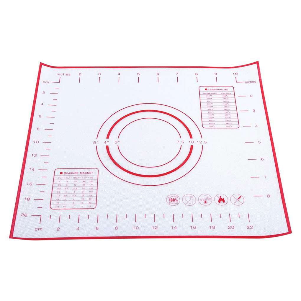 Nonstick Food Grade Slicone Knead Dough Rolling Mat Dual Scales ...