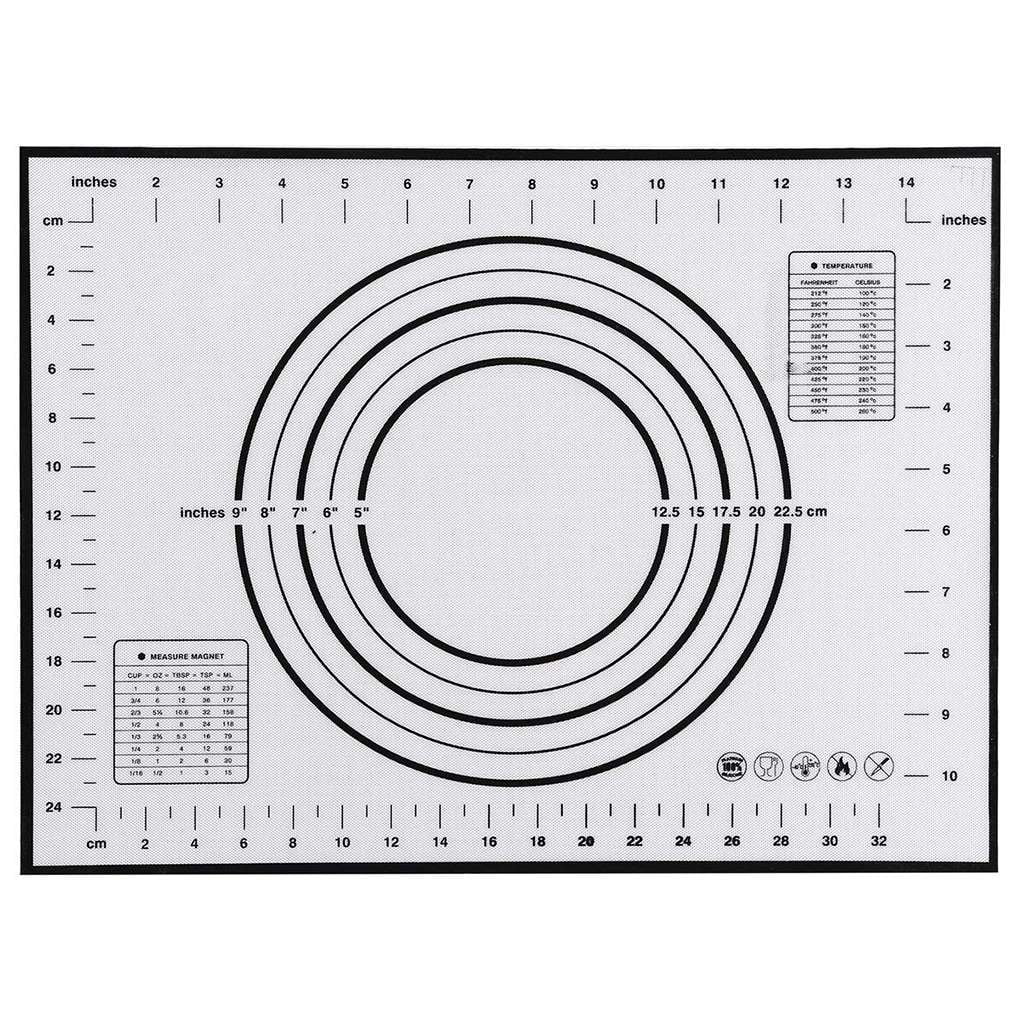 Nonstick Food Grade Slicone Knead Dough Rolling Mat Dual Scales ...