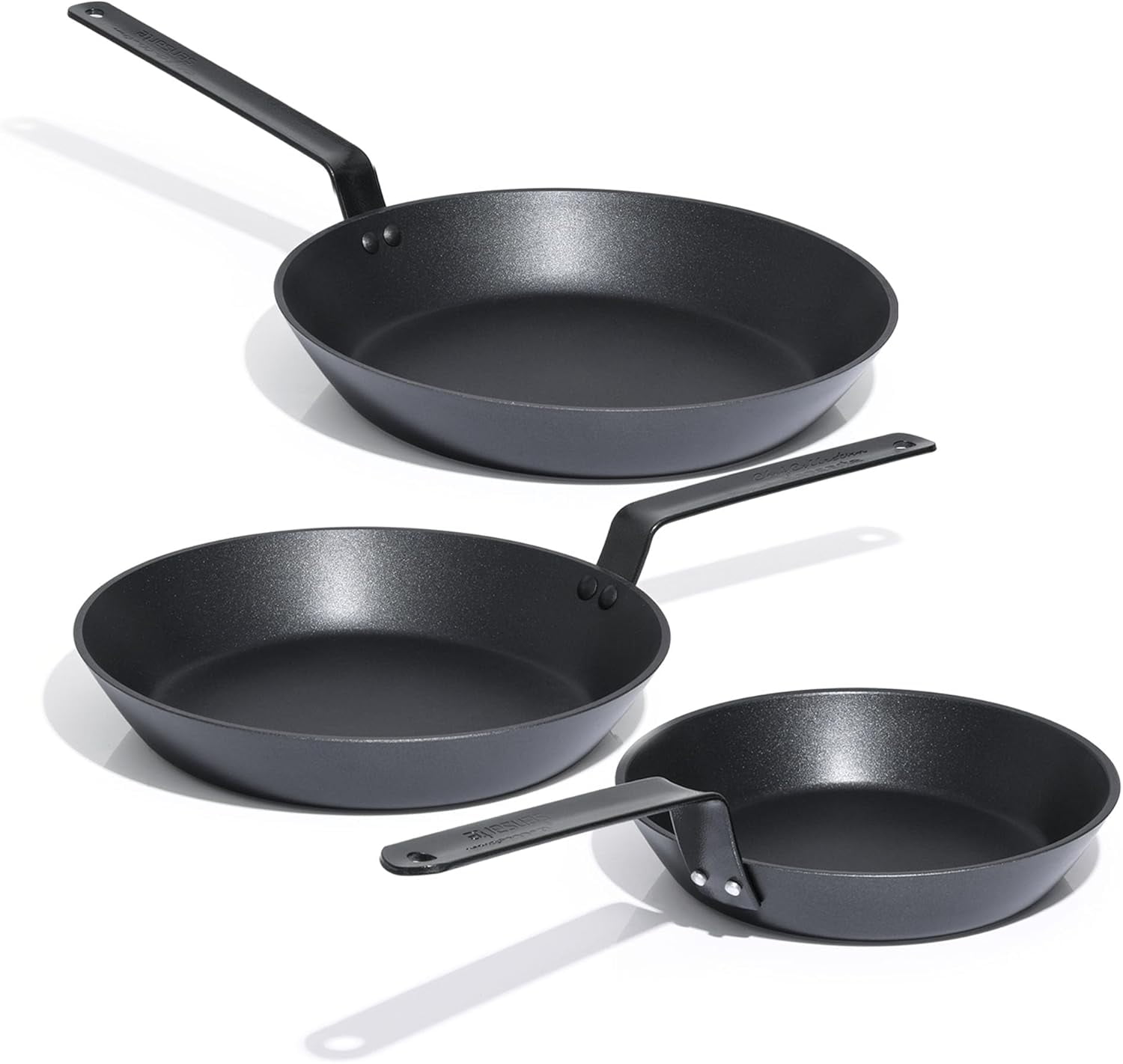 Nonstick Frying Pan Set 3 Piece, 8+10+12 Inch Egg Pans with Swiss ...