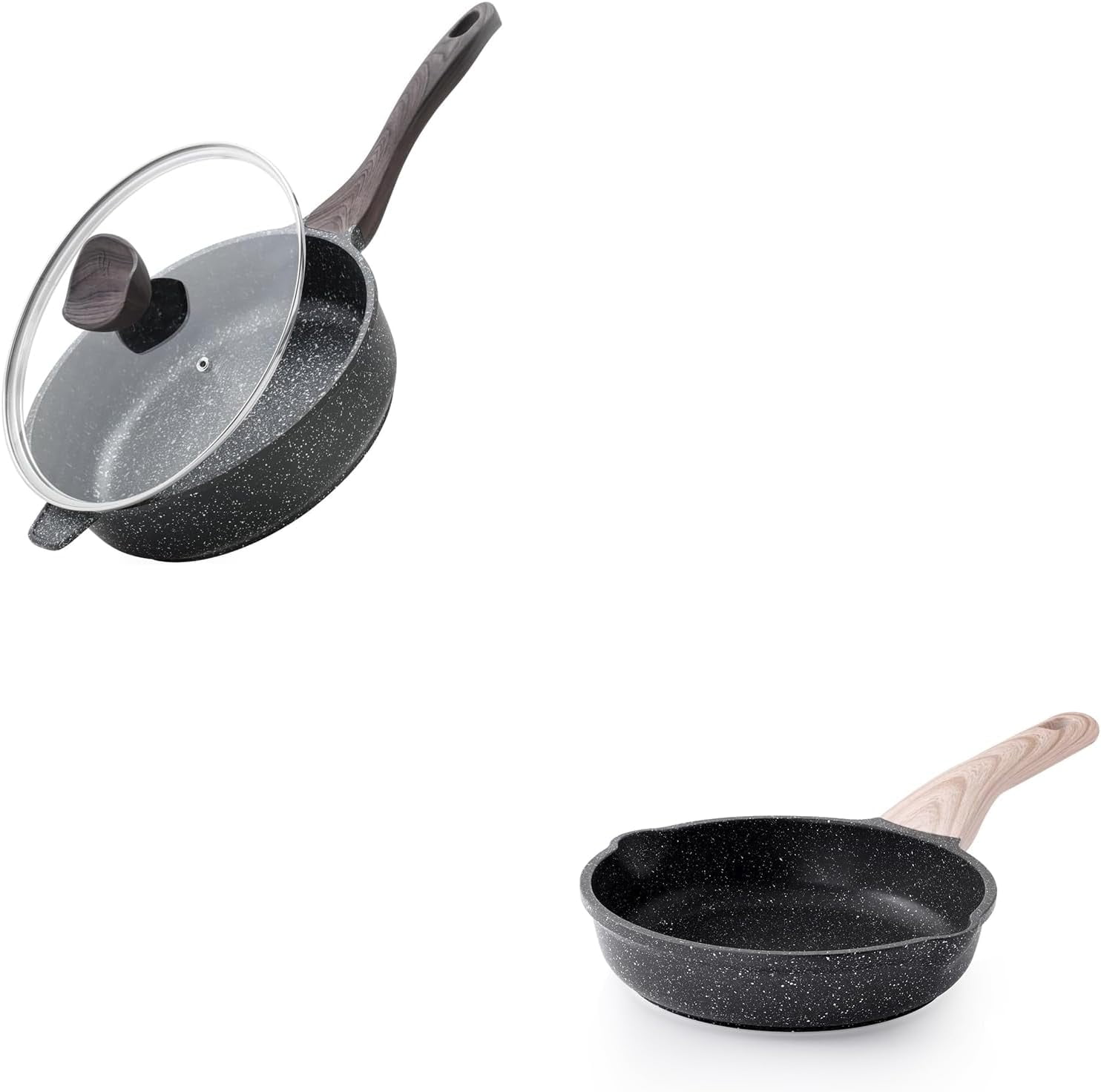 Nonstick Frying Pan Skillet, 8 Inch Granite Cooking Pan, Egg Pan Omelet ...