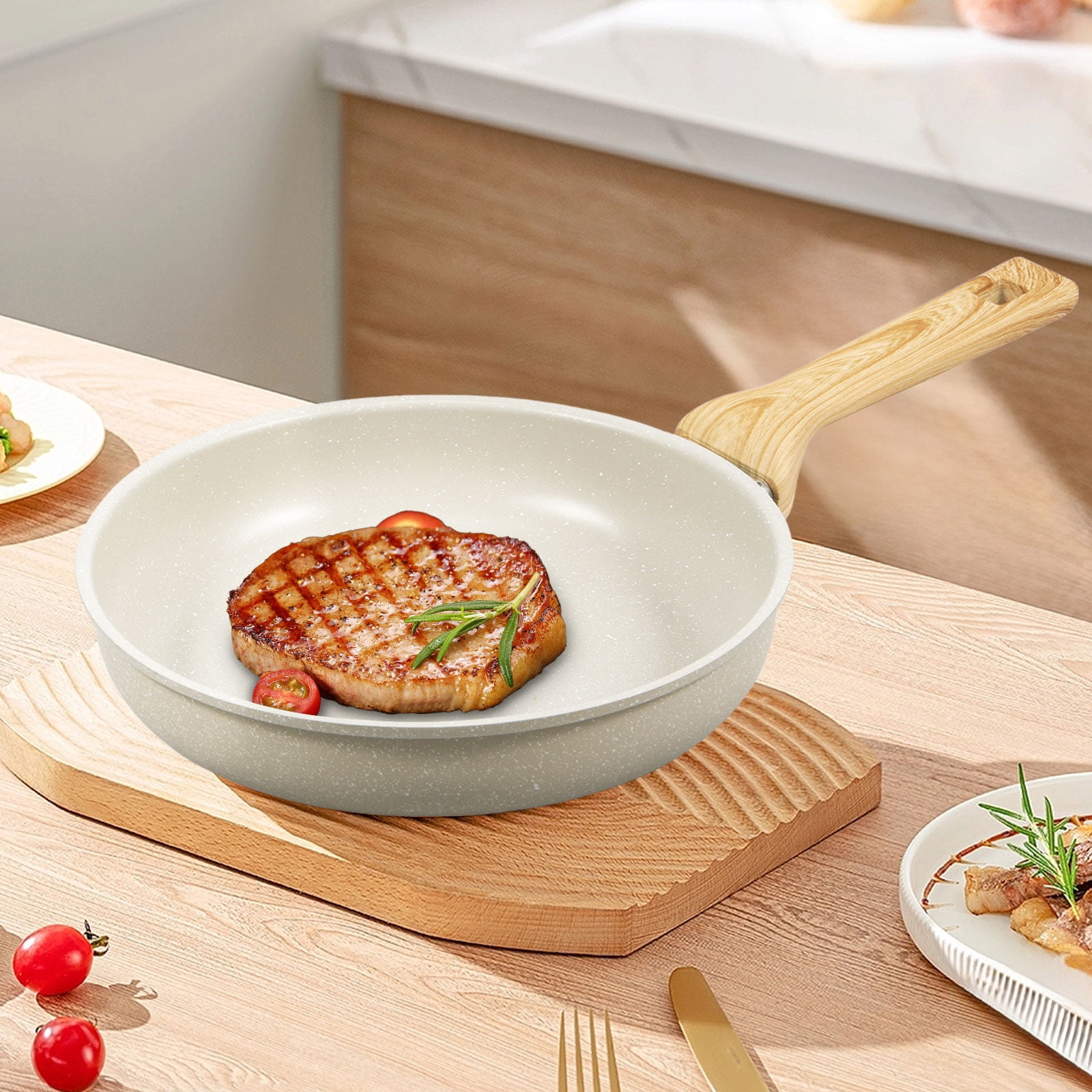 Nonstick Frying Pan Skillet Enduring Frying Pan with Heat Resistant ...