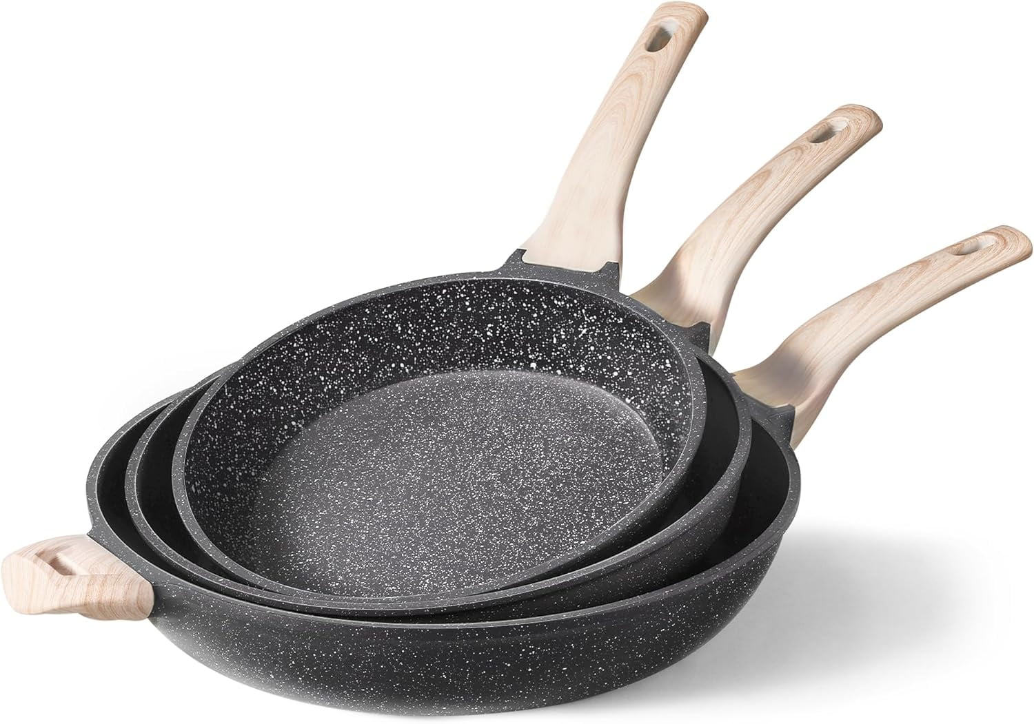 Nonstick Frying Pan Skillet,Non Stick Granite Fry Pan Egg Pan Omelet ...