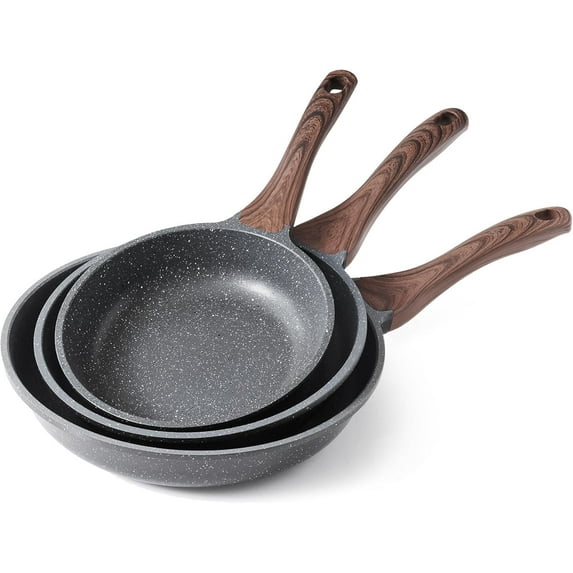 Nonstick Frying Pan Skillets, Swiss Granite Coating Omelette Pans ...