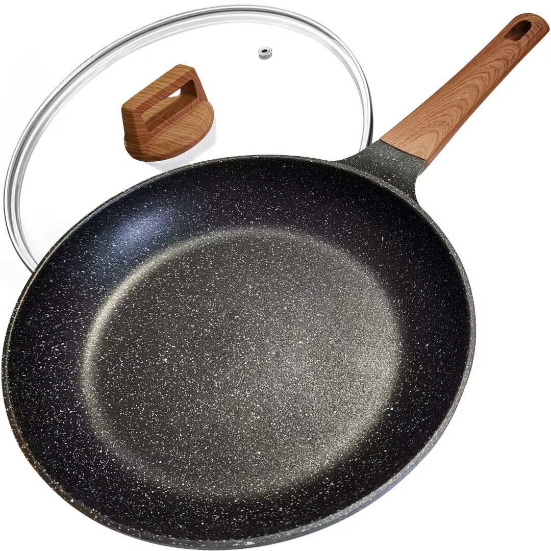 The Kitchen Sense Heavy Duty Non-Stick Fry Pan with Glass Lid - Walmart.com