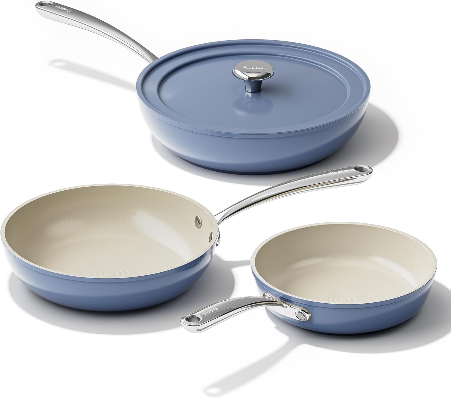 Nonstick Frying Pans Set, 4-Piece Ceramic Cookware Set, 8" 9.5" 11 ...