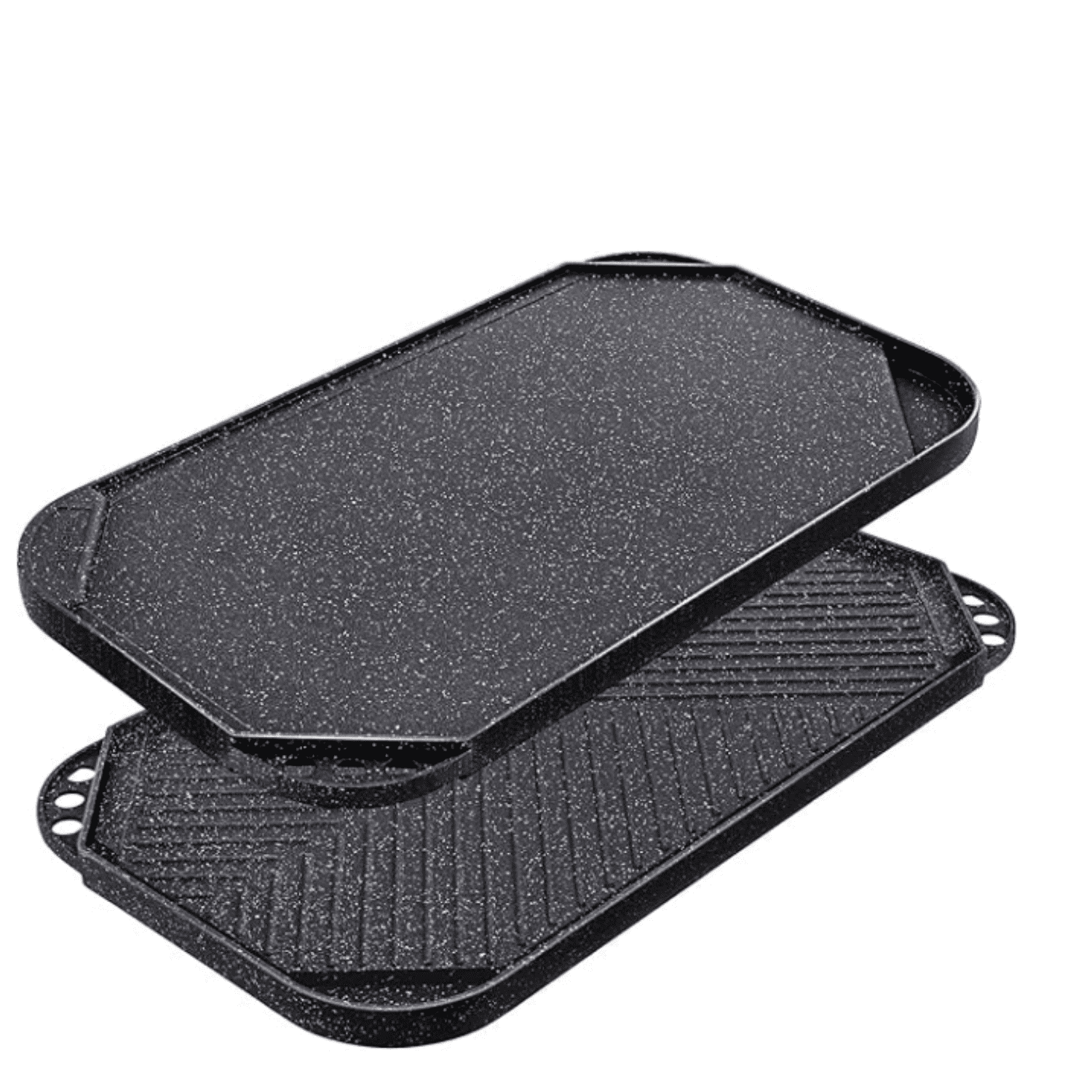 Nonstick Griddle Grill Pan, Reversible Grill & Griddle Pan, Two Burner ...