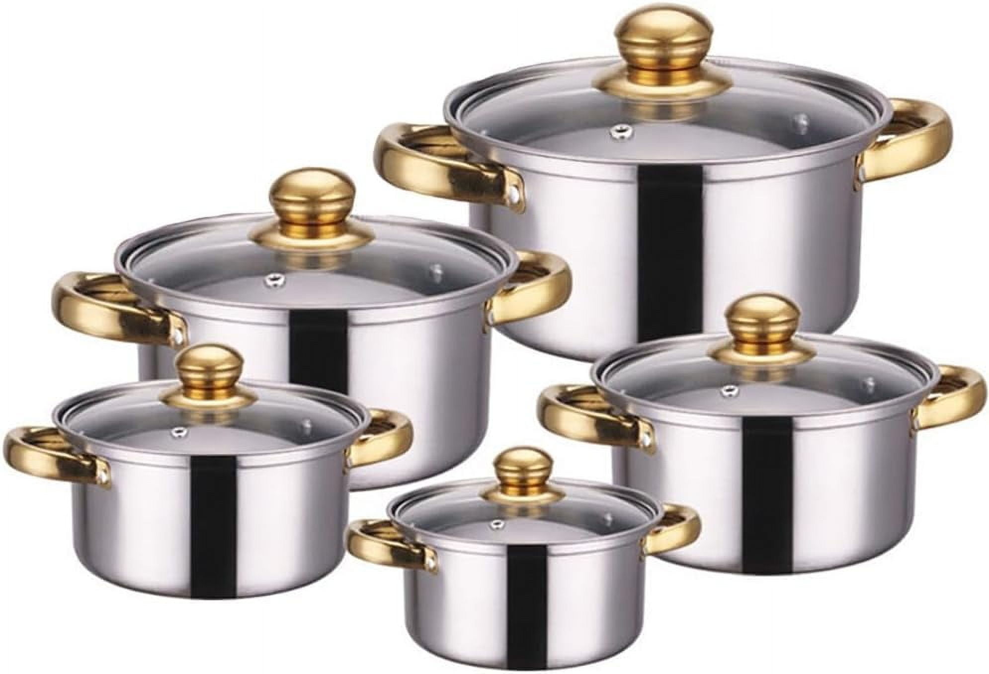 Nonstick Kitchen Cookware Sets, Stainless Steel Cookware Pot, Stainless ...