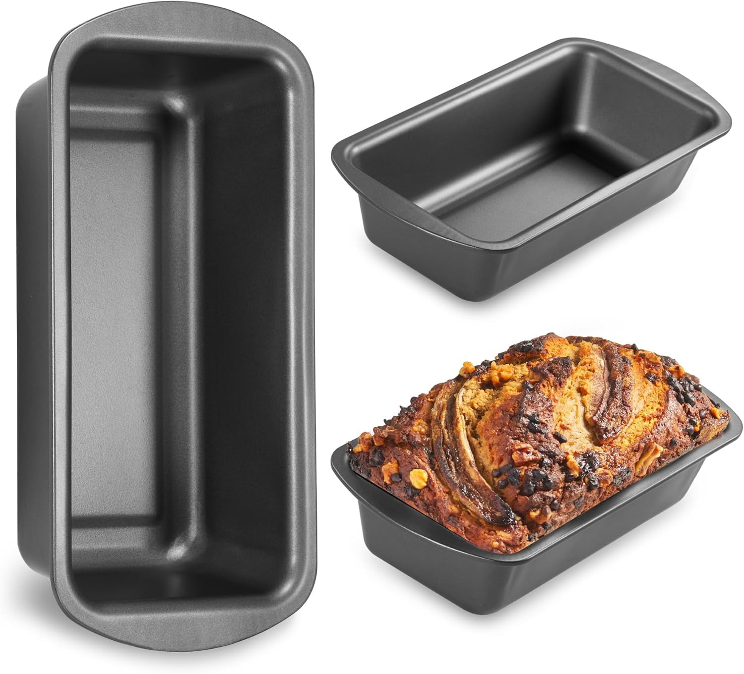 Nonstick Loaf Pan Heavy-Duty Steel Bakeware with Easy-Clean Non-Stick ...