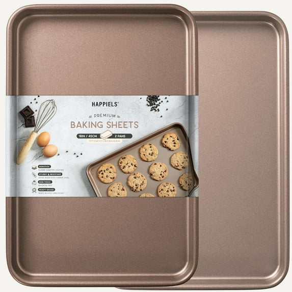 Nonstick Non-Toxic 18-inch Half Baking Sheet 2-Pack | Premium Extra ...