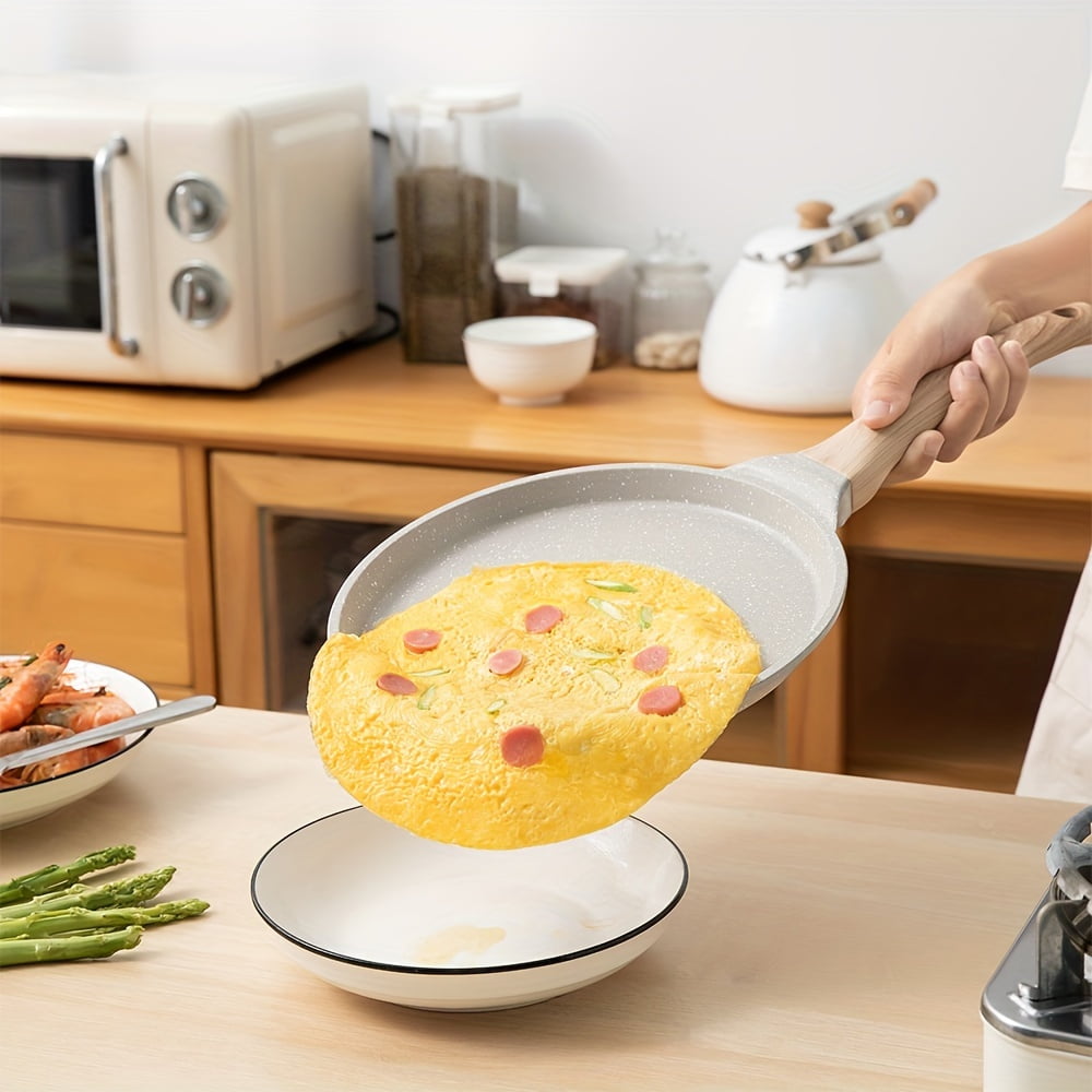 Nonstick Pan with Spreader, 8 Inch Flat Pan for Roti Indian Griddle Pan ...