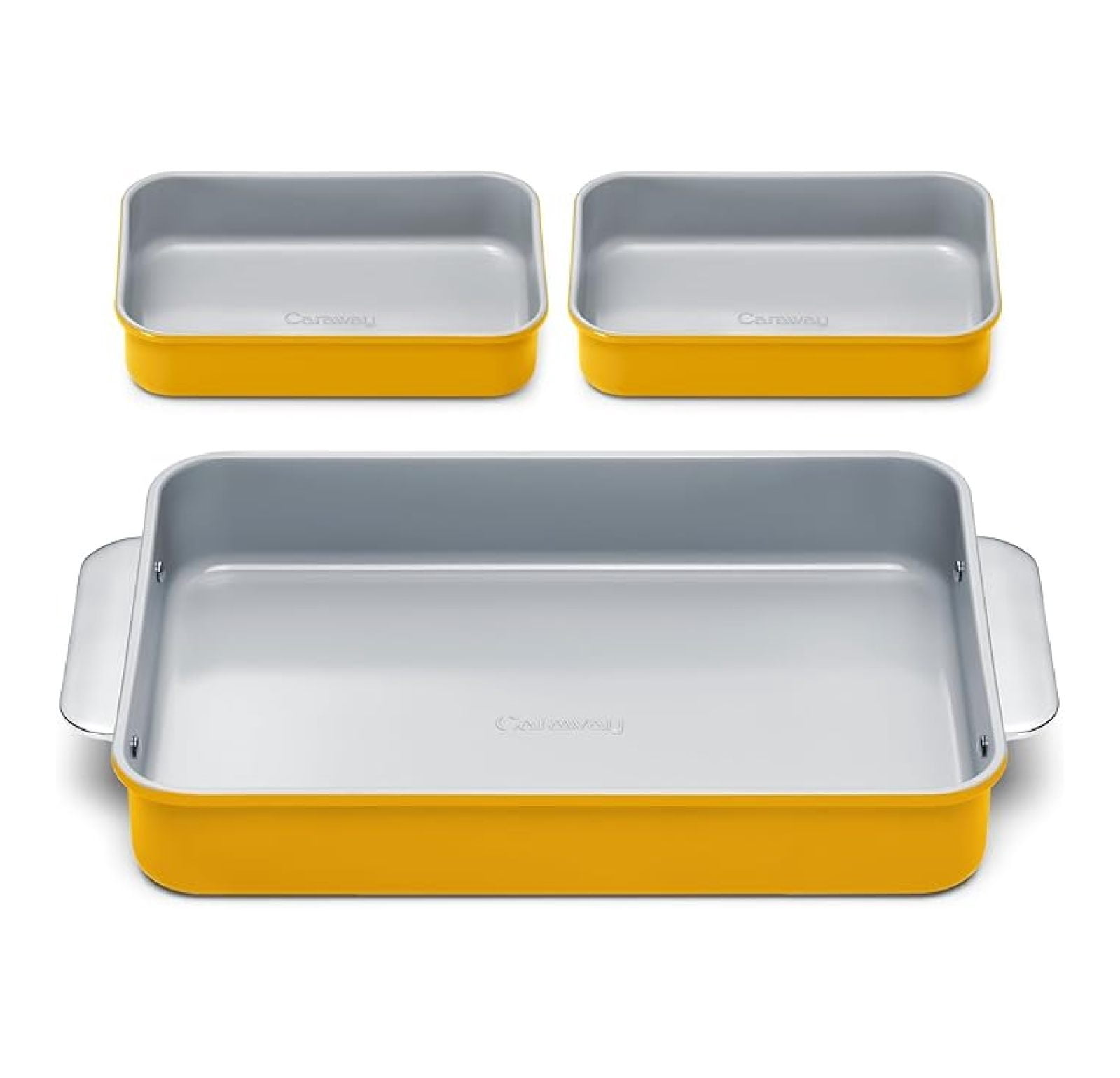 Nonstick Rectangle Baking Pan Set – 2x 9" x 6.5" & 1x 9" x 13" - Non ...
