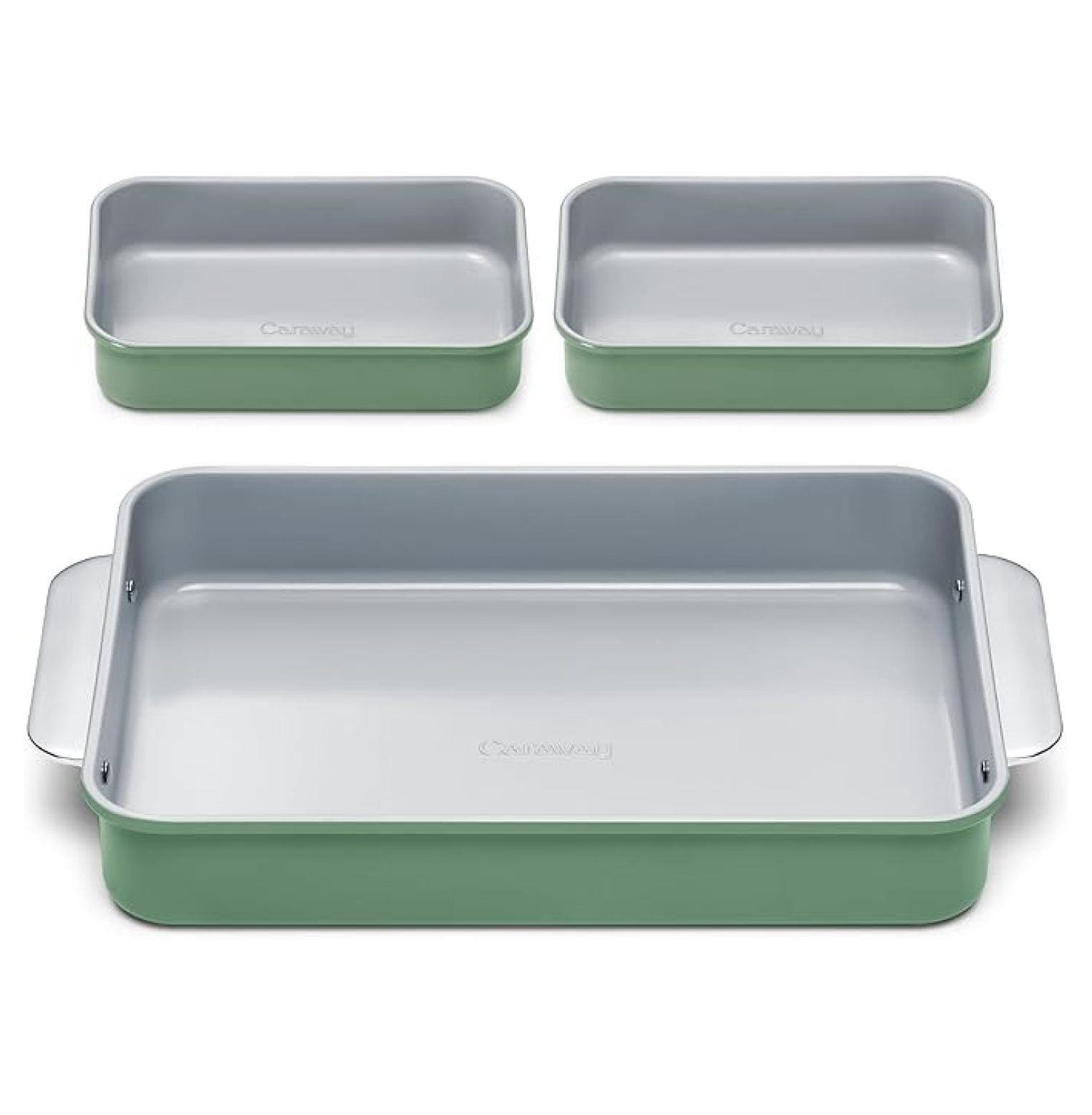 Nonstick Rectangle Baking Pan Set – 2x 9" x 6.5" & 1x 9" x 13" - Non ...