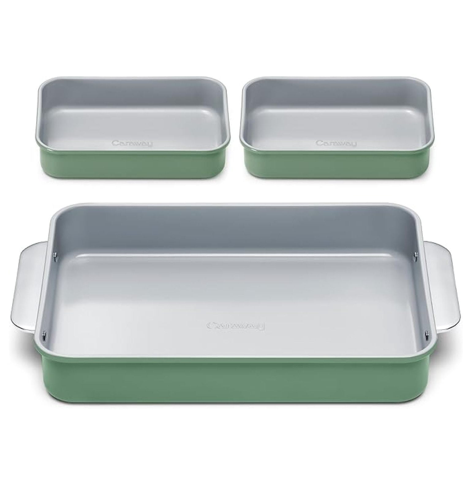 Nonstick Rectangle Baking Pan Set – 2x 9" x 6.5" & 1x 9" x 13" - Non ...