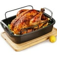 Nonstick Roasting Pan with Rack, Large Turkey Roasting Pan, Roast Pan ...
