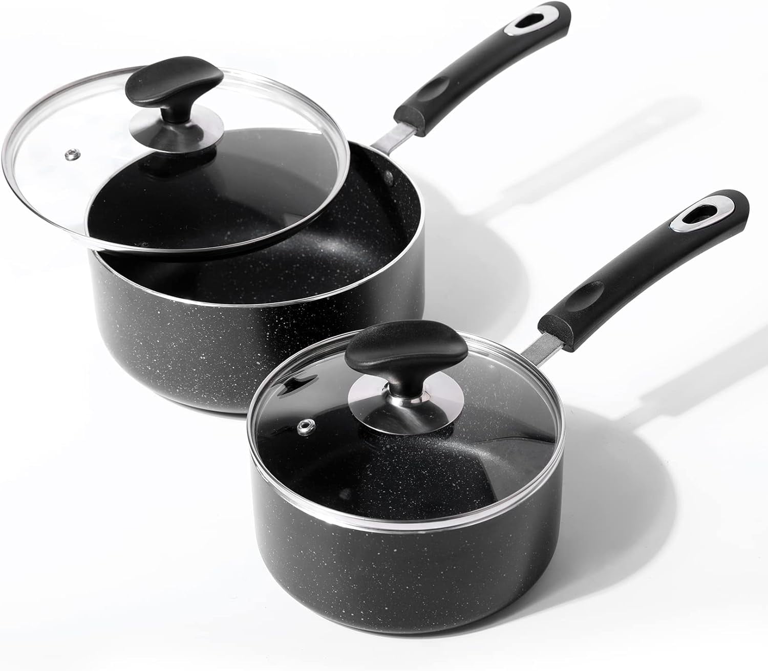 Nonstick Saucepan Set - 1.5 Quart and 2.5Quart, Non Sauce Pan Small Pot ...