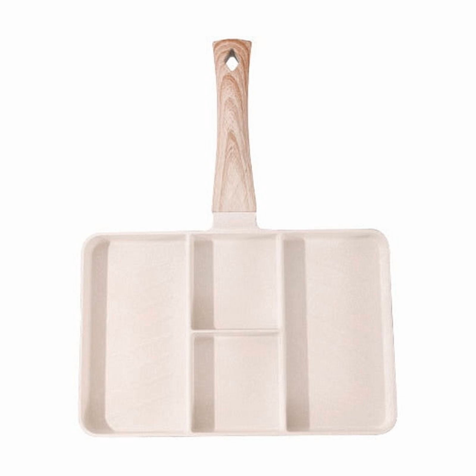 Nonstick Square Breakfast Grill Pan, 4 Compartment Skillet for Eggs ...