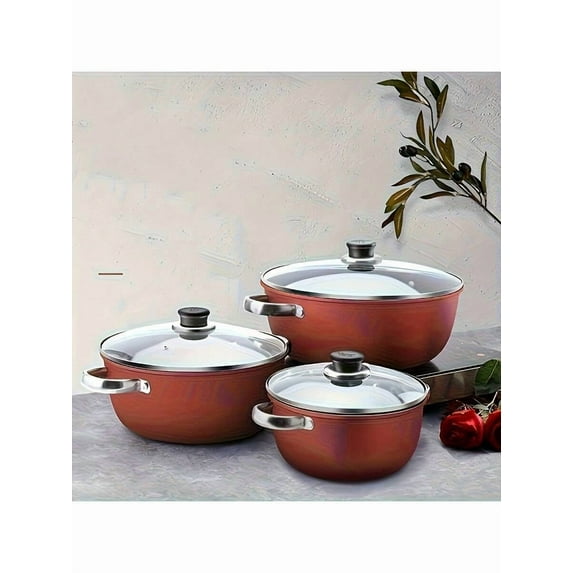 Nonstick Stock Pot with Lid, 10 Inch Stone Derived Induction Compatible ...