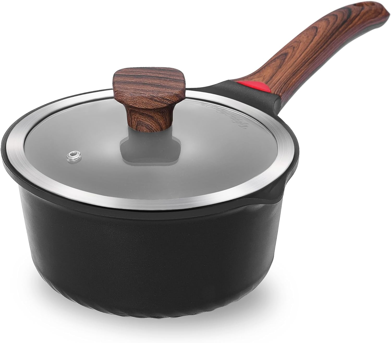 Nonstick Stockpot With Lid 4 Quart, Large Saucepan with Stay Cool ...