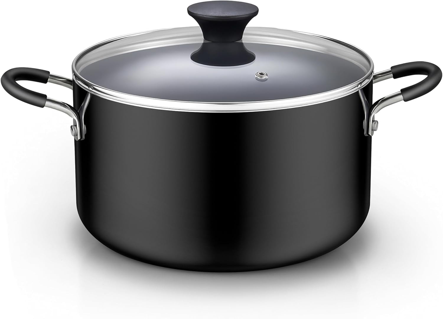 Nonstick Stockpot with Lid 6-QT, Professional Deep Cooking Pot Cookware ...