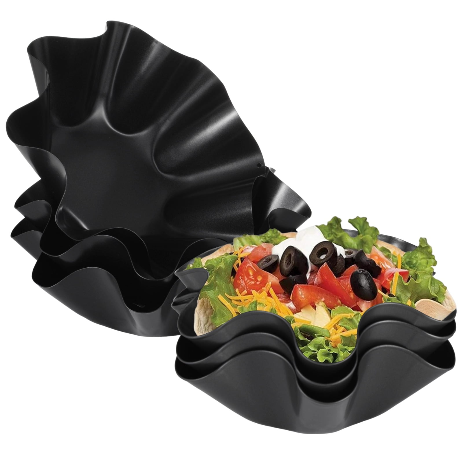 Nonstick Tortilla Bowl Makers Set of 6, Taco Bowl Shell Maker, Includes ...
