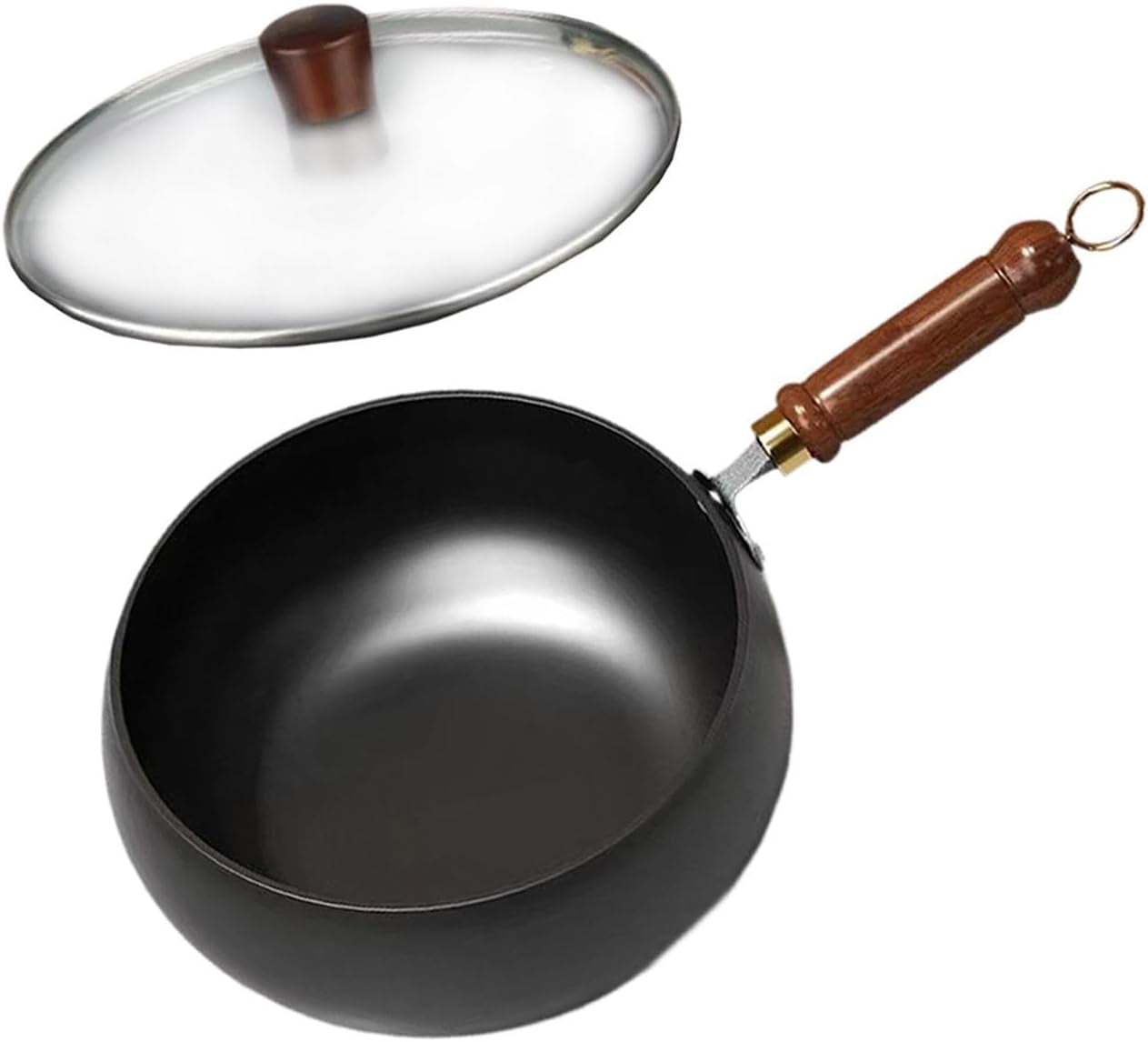 Nonstick Wok Cooking Wok Wood Handle Gas Cookware Induction Cooker ...