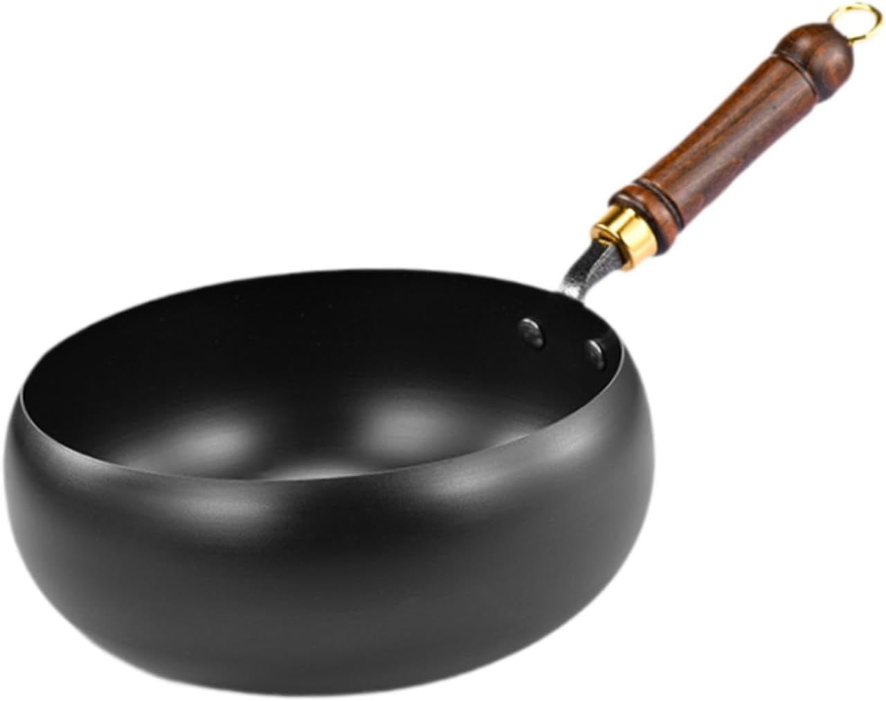 Nonstick Wok Flat Bottom Gas Induction Cooker Wooden Handle Chinese Wok ...