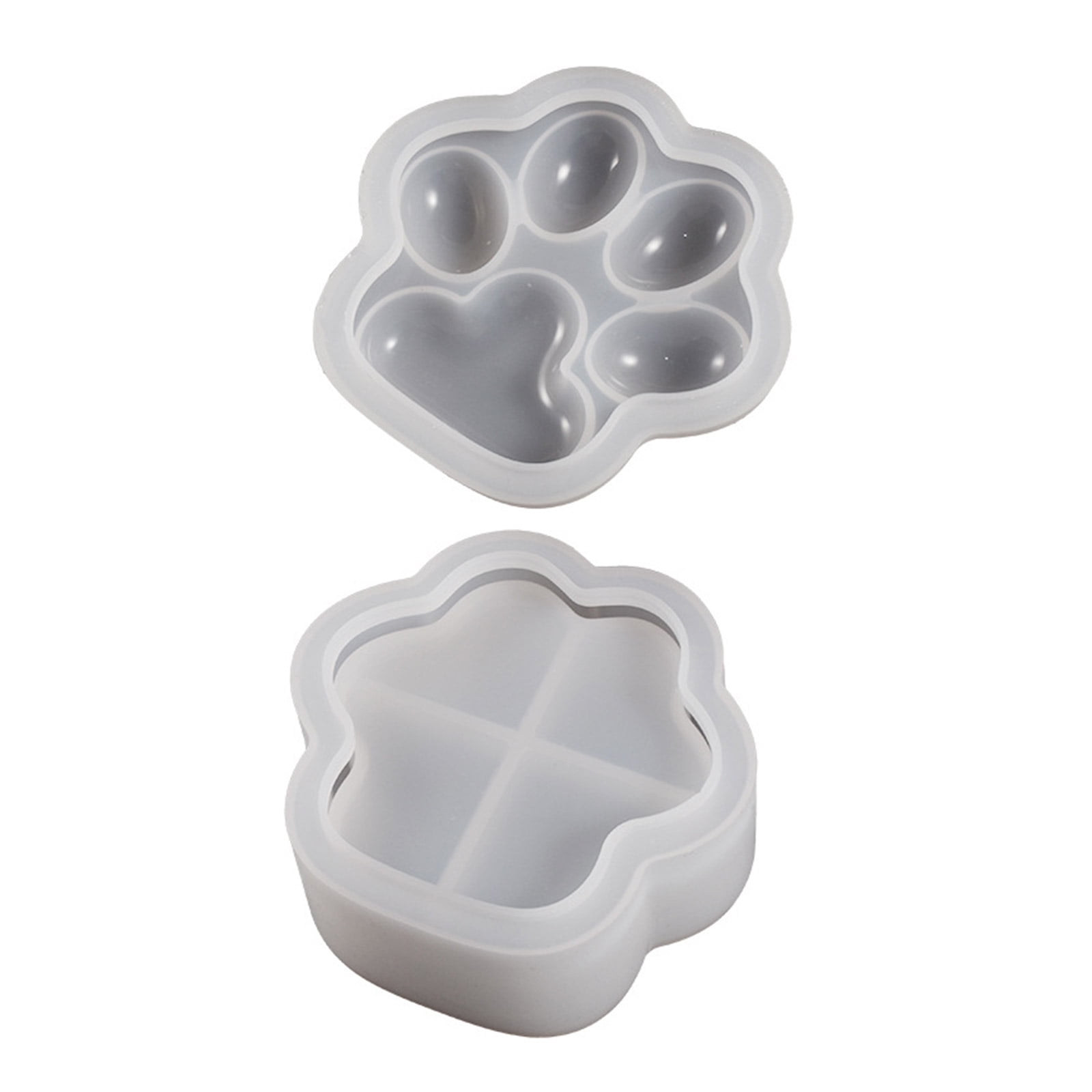 Nonstick cats Paw Container Mold Epoxy Resin Silicone Mold Crafts ...