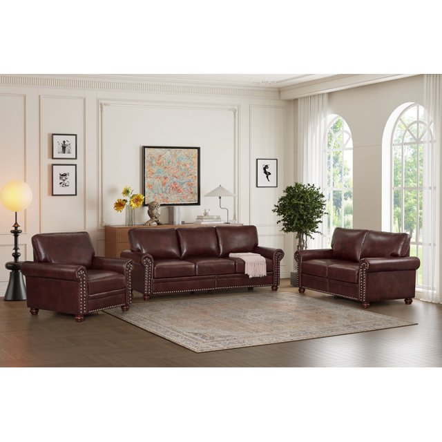 Noodeniya Living Room Furniture Set, Love Seat & 3 Seater Couch & Singe ...