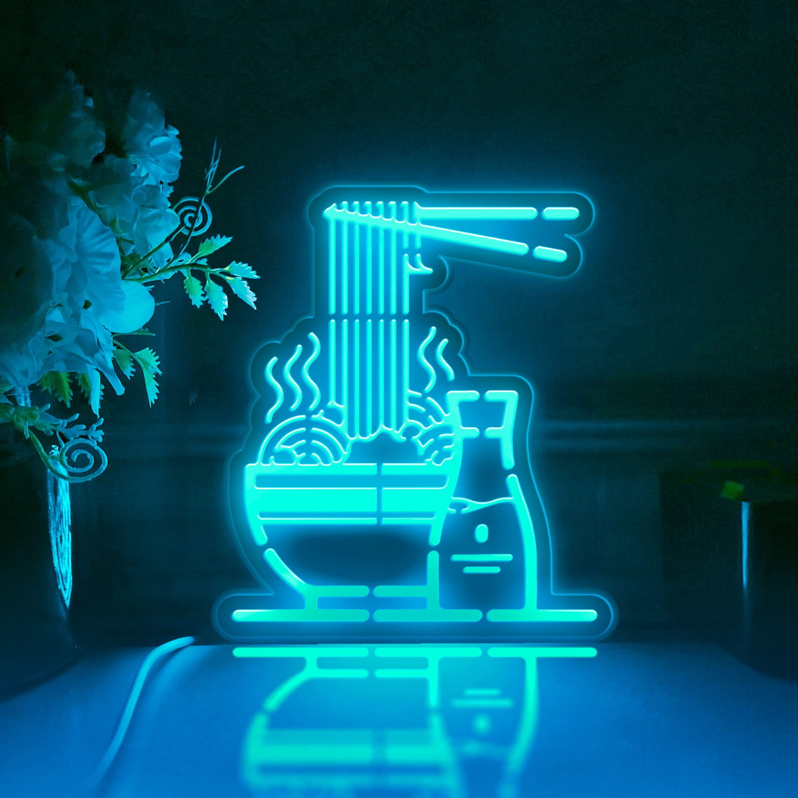 Noodle And Soy Sauce Led Light Box, Dimmable Neon-Like Light Signs USB ...